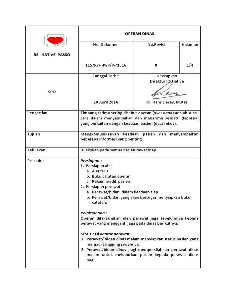 Spo Operan Dinas | PDF | Sains & Matematika
