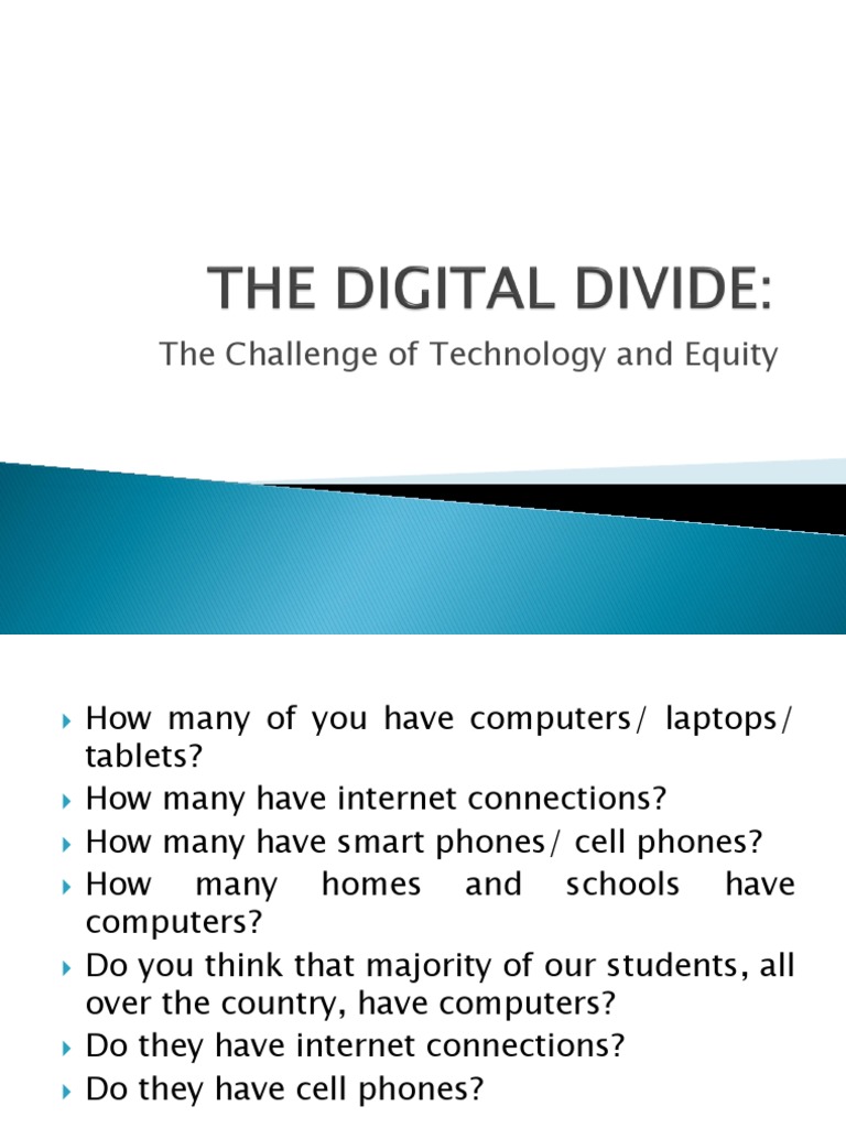 THE DIGITAL DIVIDE.ppt | Internet | Communication
