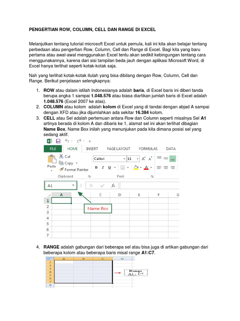 Pengertian Row | PDF | Seni & Disiplin Bahasa