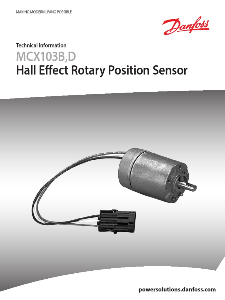 Sauer-Danfoss Mcx103b D Rotary Position Sensor Technical | PDF ...