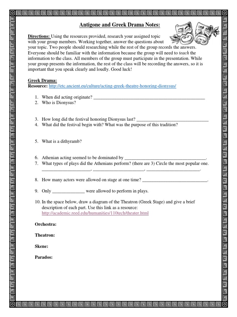 Antigone: Greek Drama Research Guide | PDF | Tragedy | Greek Tragedy