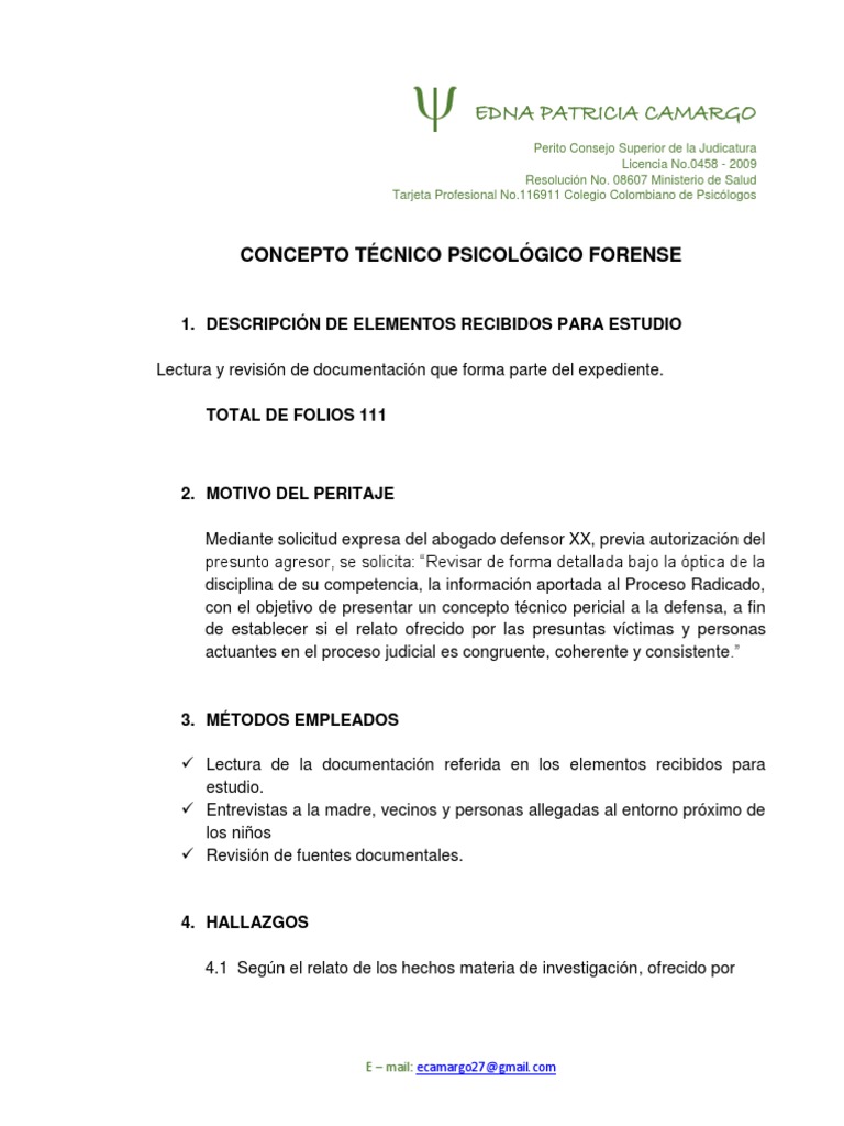 Plantilla Informe Pericial | PDF | Jurisprudencia médica | Testigo experto