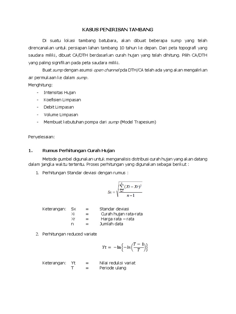 Rumus Perhitungan Curah Hujan | PDF
