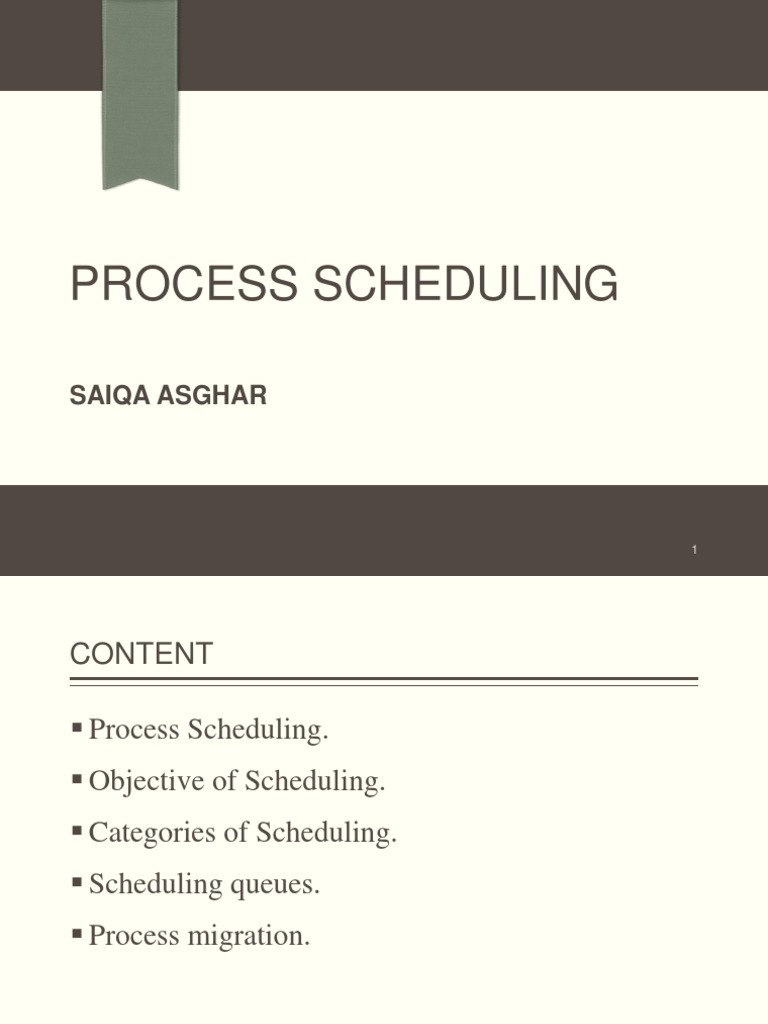 Process Scheduling | PDF