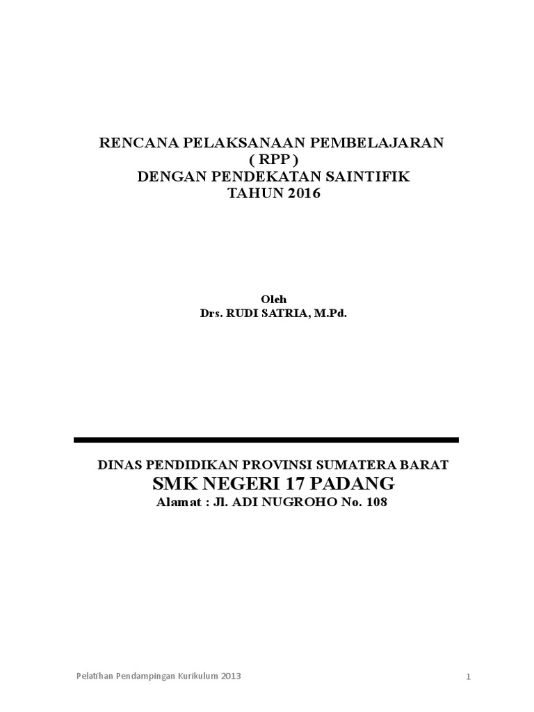 Contoh RPP SMK | PDF