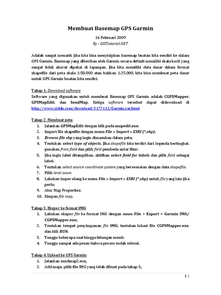 Creating Custom Basemaps for Garmin GPS | PDF