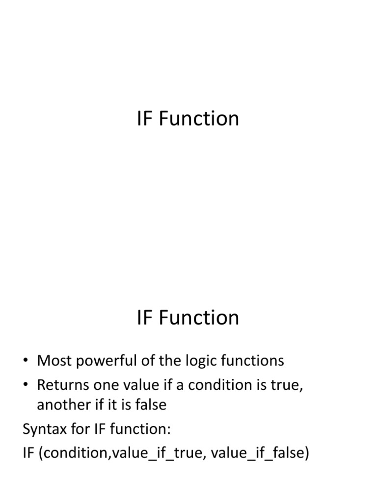if function