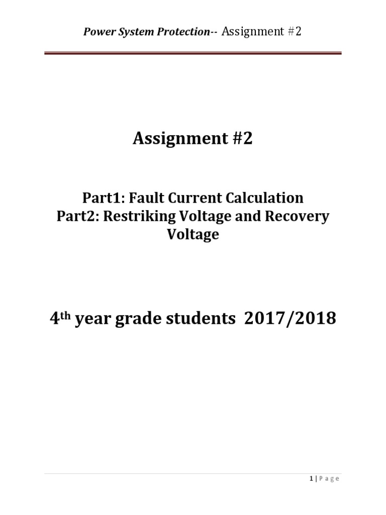 Assignment .2 (4p) | PDF | Electric Power System | Volt