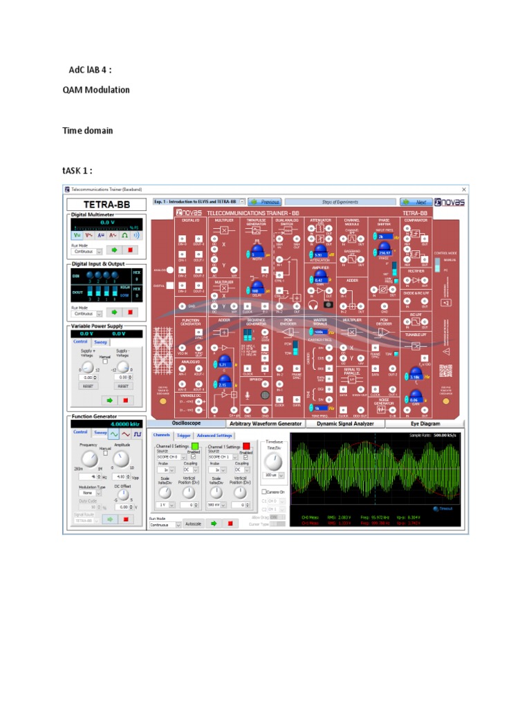 15F-8379 Adc Lab 4 | PDF | Modulation | Telephony