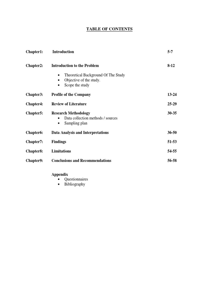 Theoretical Background of The Study Objective of The Study. Scope The ...