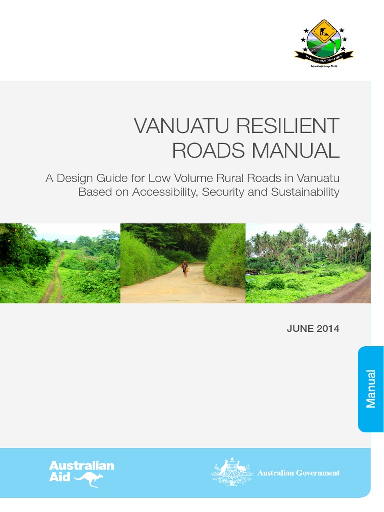 Vanuatu Resilient Roads Manual Draft PWD Rev 1 | PDF | Road | Traffic