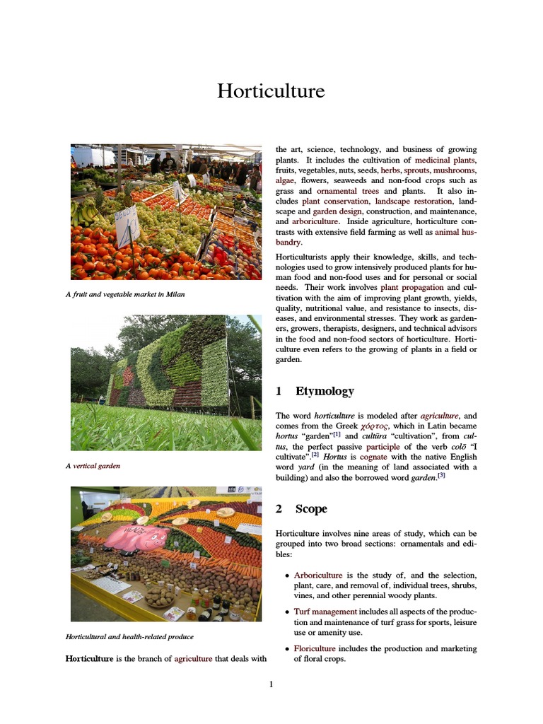 Horticulture | PDF | Horticulture | Land Management