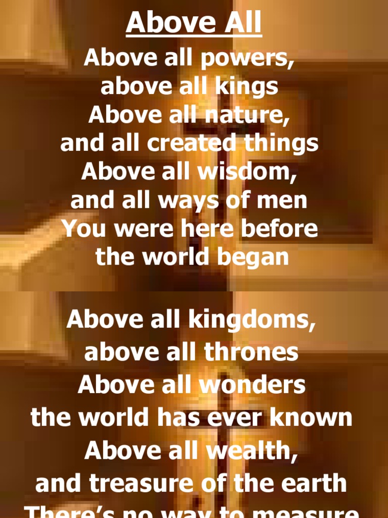 Above All | PDF | Religion & Spirituality