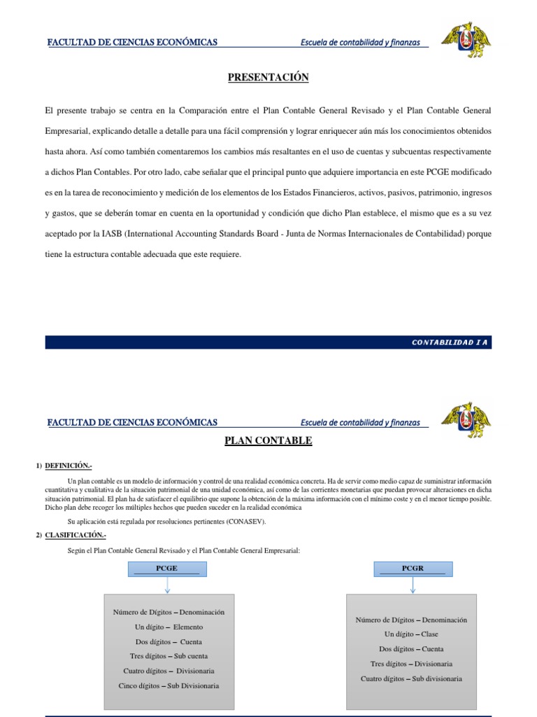 Comparativa del Plan Contable Revisado | PDF | Contabilidad | Ciencias ...