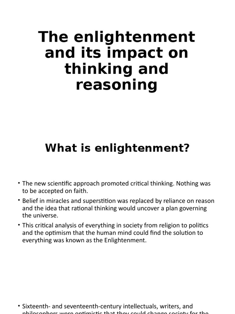Enlightenment: Impact on Society and Thought | PDF | Age Of ...
