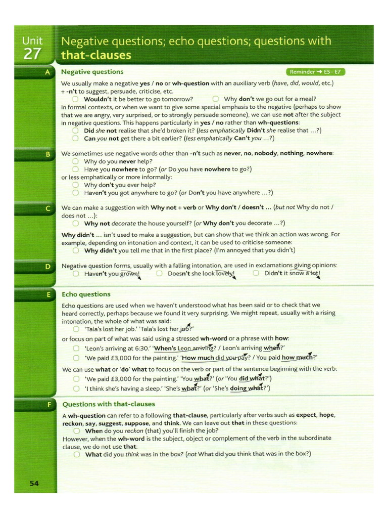 Echo Questions | PDF