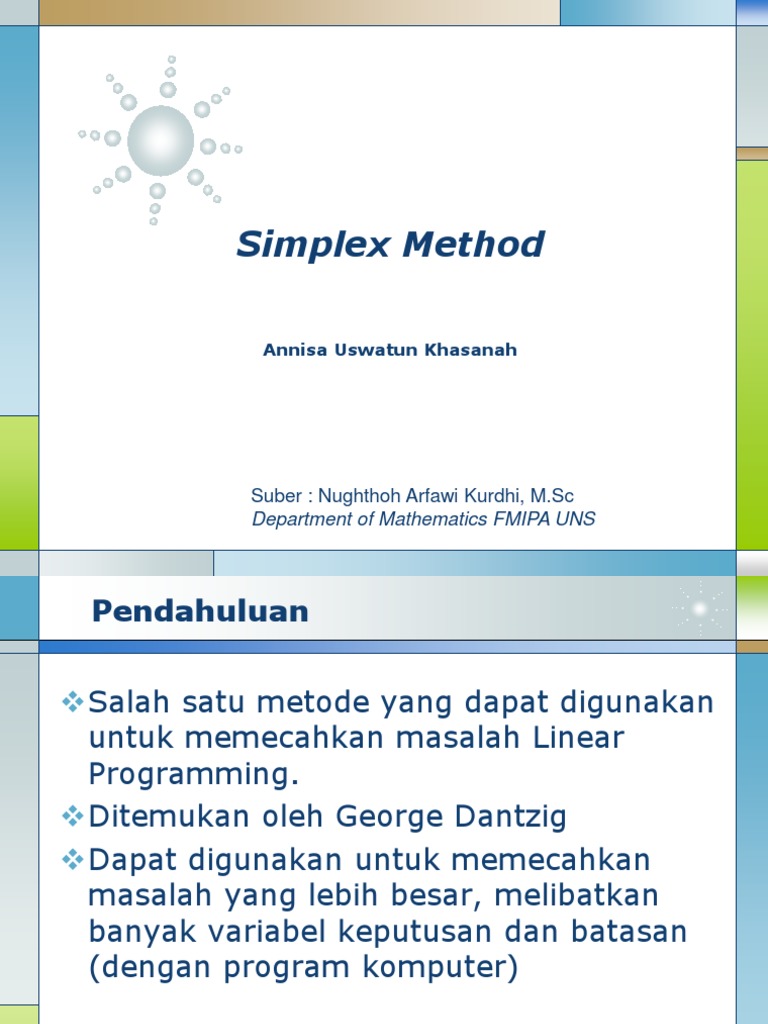 Simplex Method | PDF