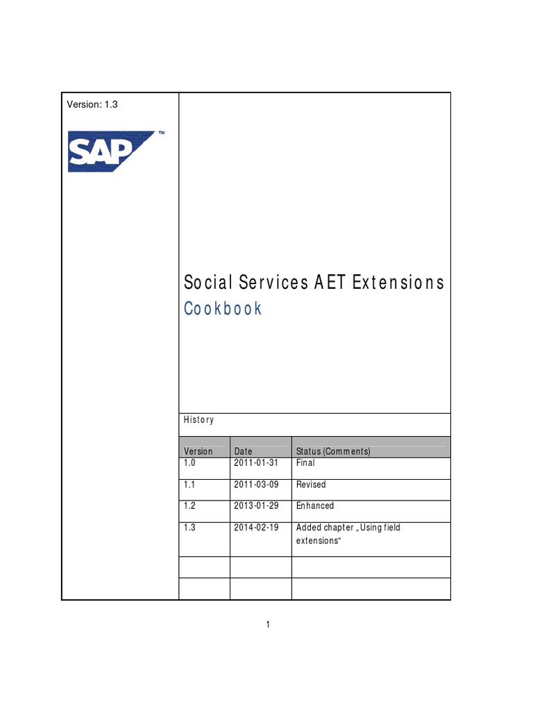 AET Cookbook v1 3 | PDF | Enterprise Resource Planning | Customer ...
