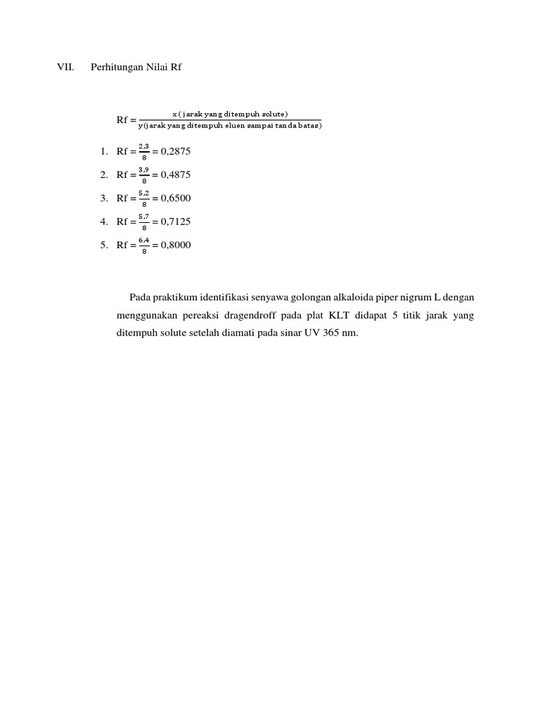 Perhitungan Nilai RF | PDF