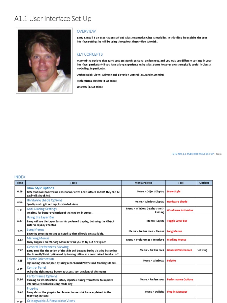 Tutorial 1.1 User Interface Set Up | PDF | Menu (Computing) | System ...