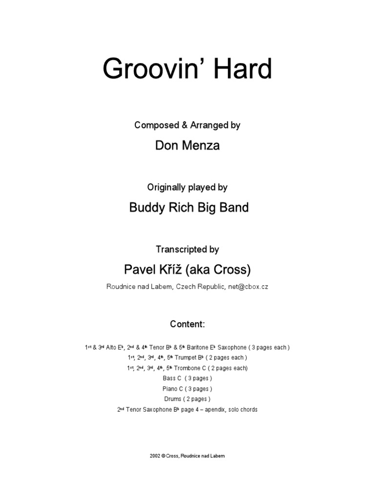 Groovin Hard - Full Big Band - Buddy Rich | PDF | Musical Compositions ...