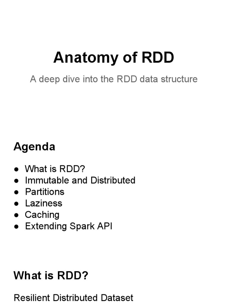 Anatomy of RDD | PDF | Cache (Computing) | Apache Hadoop