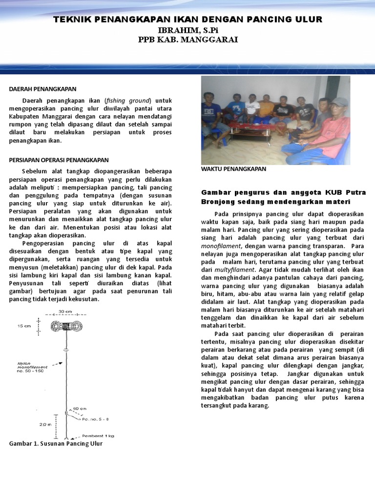 Teknik Penangkapan Ikan Dengan Pancing Ulur | PDF