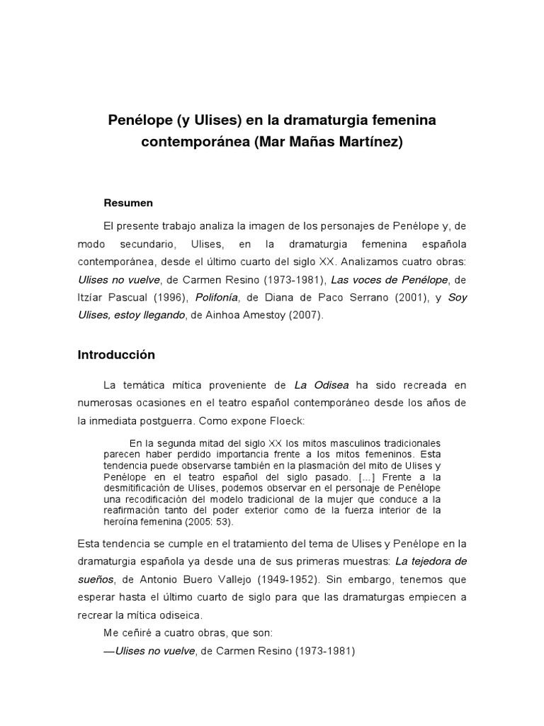Penelope y Ulises | PDF | Odiseo | Feminismo