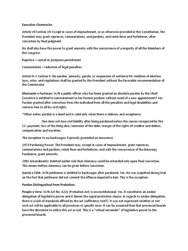Understanding Executive Clemency Powers | PDF | Pardon | Public Law