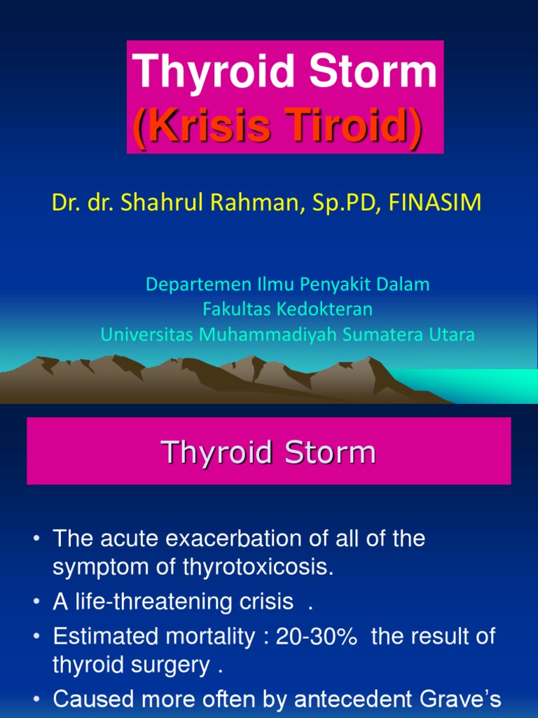 Thyroid Storm | PDF | Hyperthyroidism | Thyroid