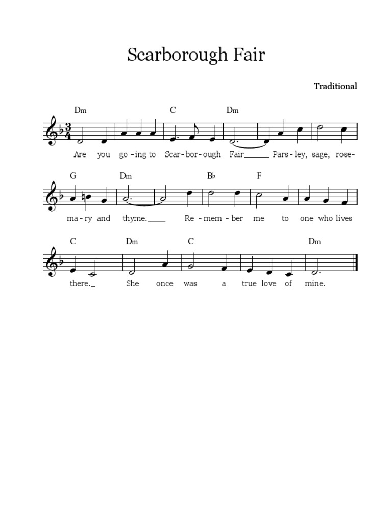 Scarborough Fair: Traditional