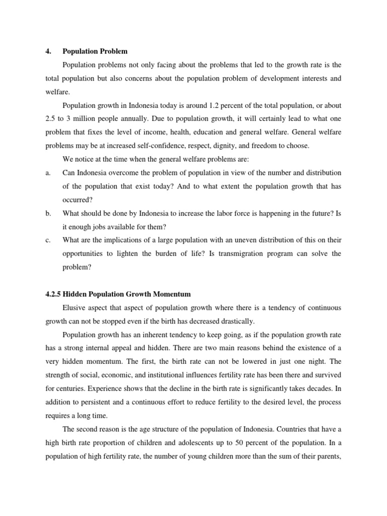 Population Problem | PDF