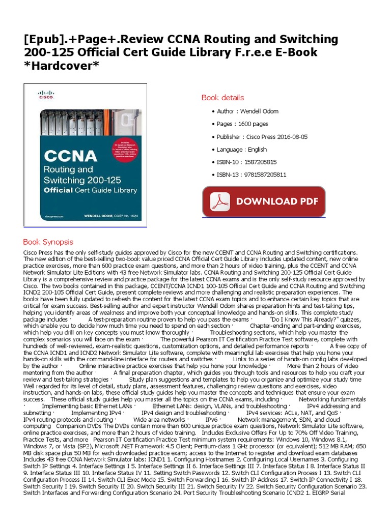 (Epub) .+Page+.Review CCNA Routing and Switching 200-125 Official Cert ...