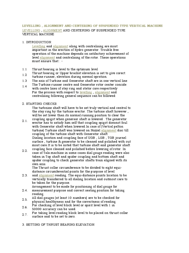 Levelling Alignment: Levelling, Alignment and Centering of Suspended ...