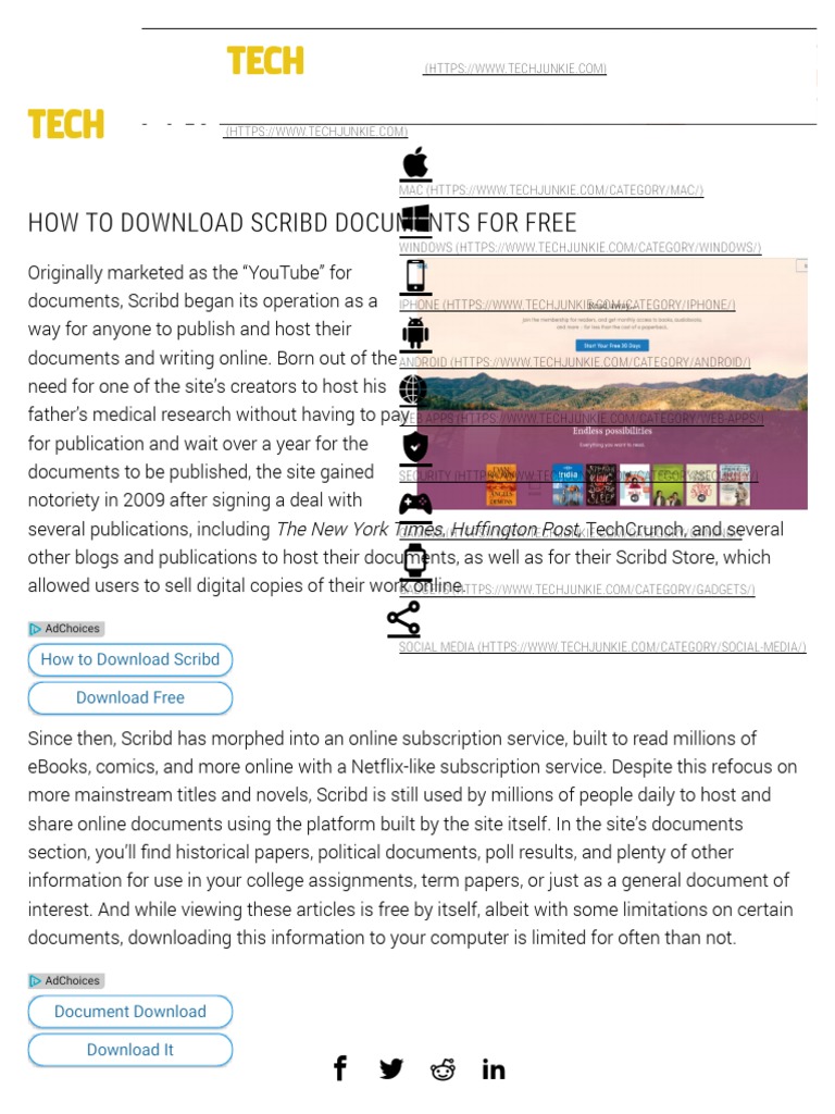 How To Download For Free | PDF | Scribd | World Wide Web