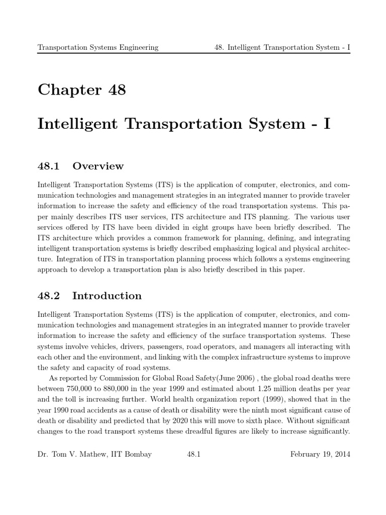 Its Intelligent Transportation System | PDF | Public Transport | Traffic