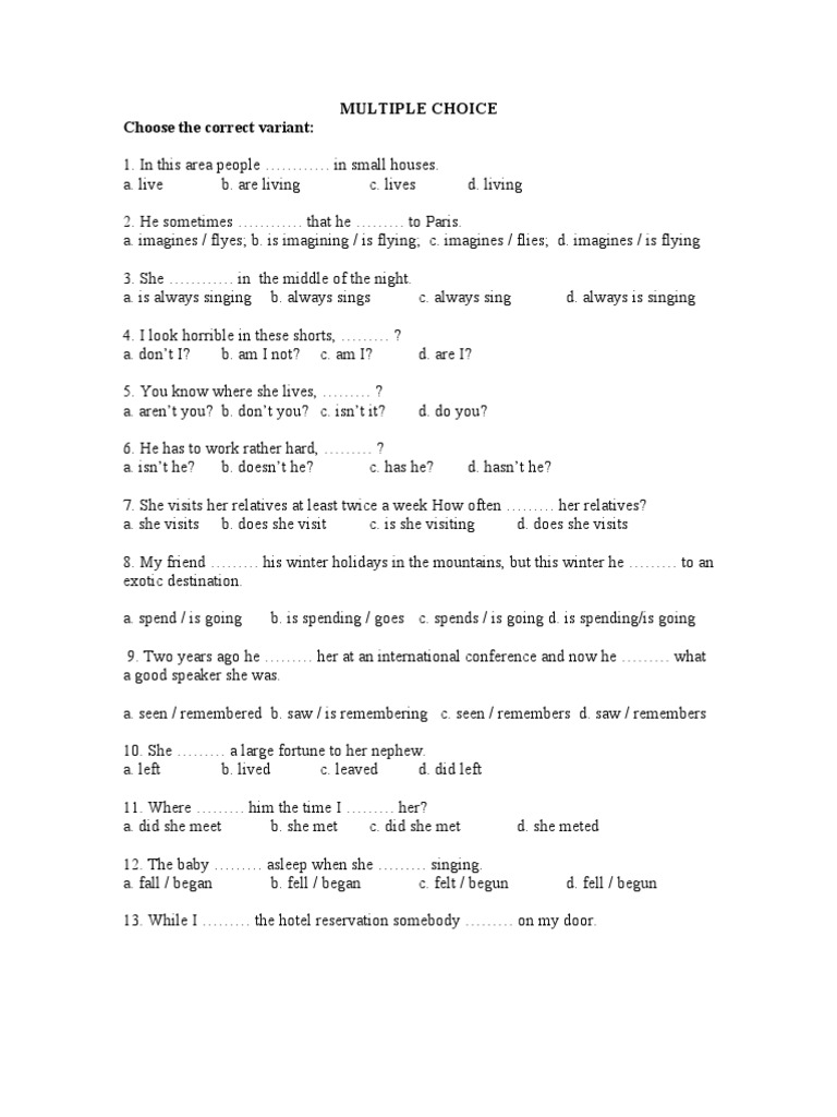 Multiple Choice | PDF