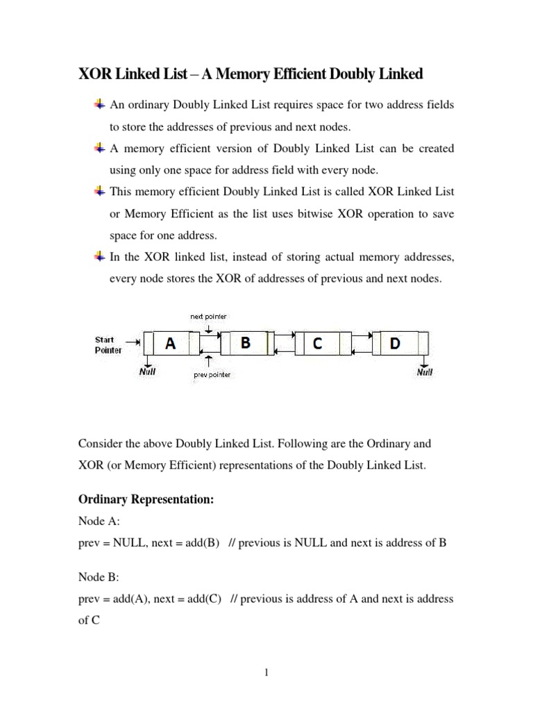 Lecture 6 XOR Linked List PDF | PDF | Software Engineering | Computer Data