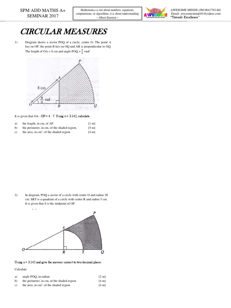 Done Circular Measure | Angle | Space