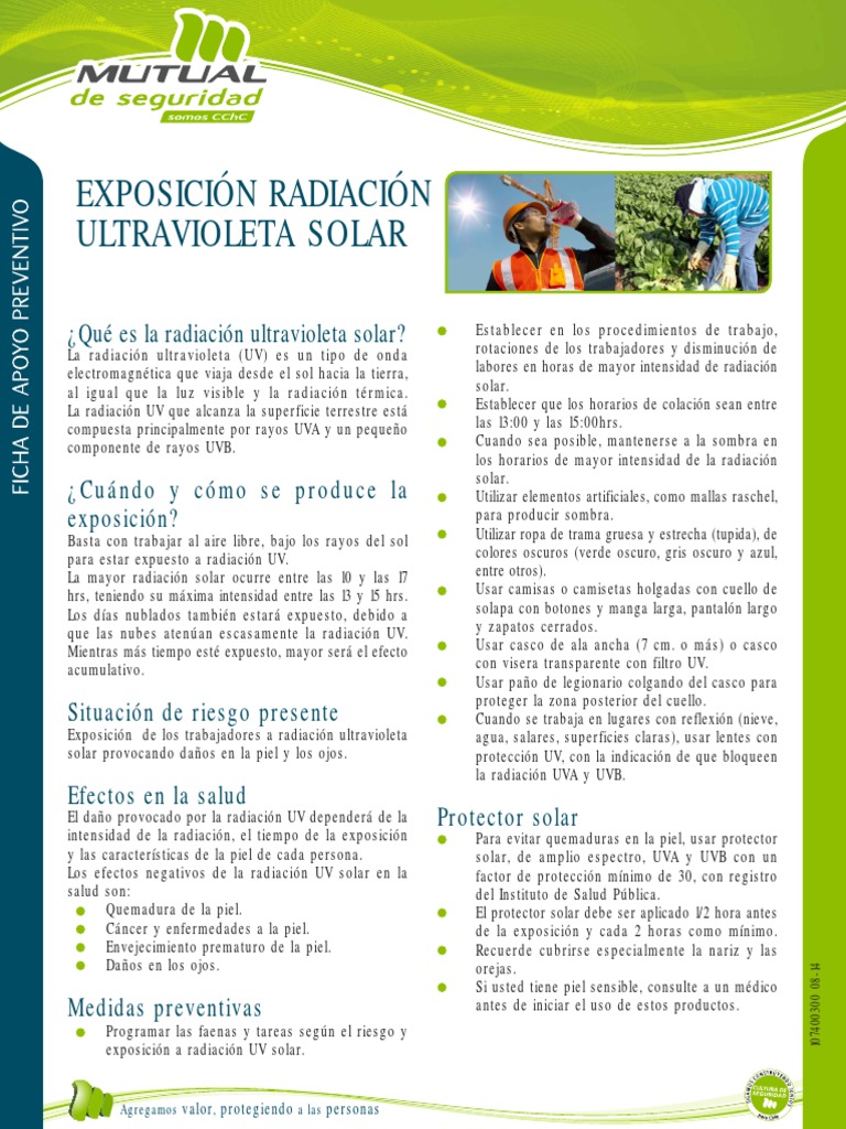 exposicion-a-radiacion-uv.pdf | Protector solar | Ultravioleta exposicion-a-radiacion-uv.pdf | Protector solar | Ultravioleta
