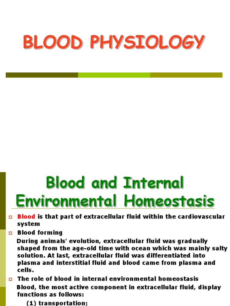 Blood Physiology | PDF | Coagulation | Blood Type