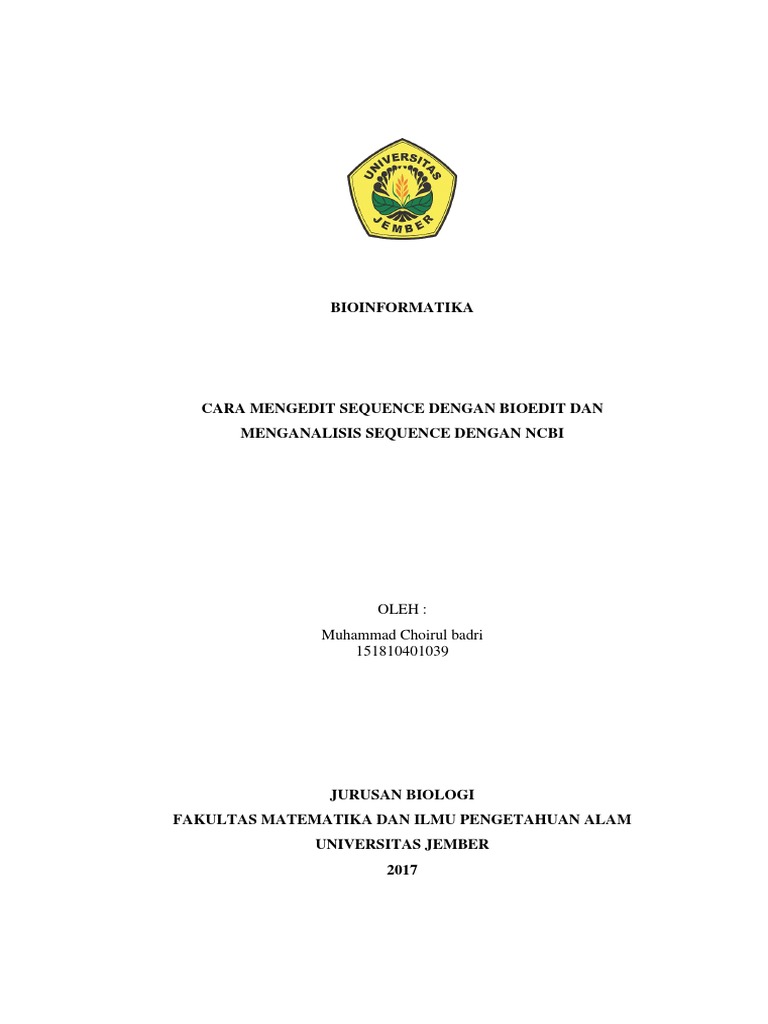 Cara Mengedit Sequence Dengan Bioedit | PDF | Sains & Matematika