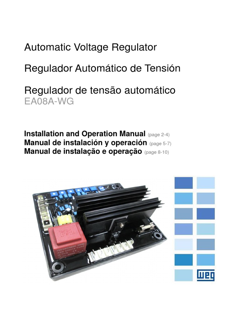 Automatic Voltage Regulator Installation Manual | PDF | Electric ...