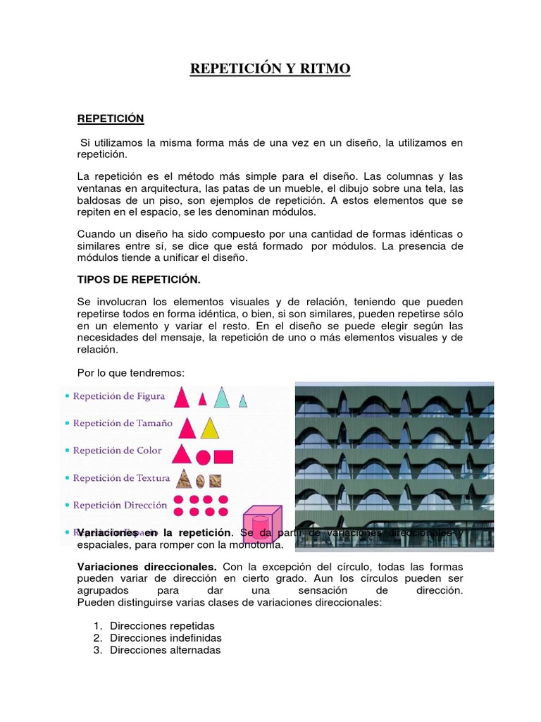 Repetición y Ritmo | PDF | Simetría | Ritmo