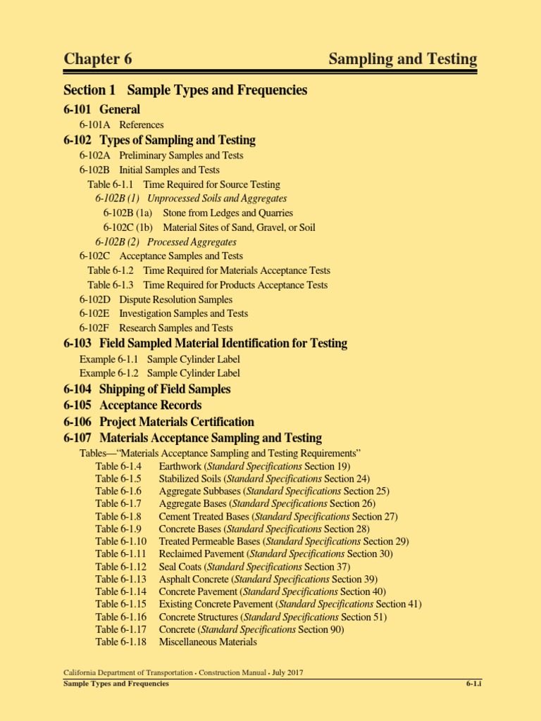 Caltrans Construction Sampling Guide | PDF | Construction Aggregate ...