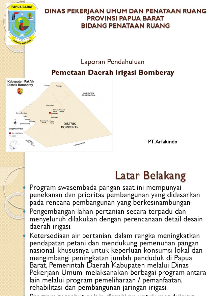 Presentasi Pendahuluan Pemetaan Bomberay | PDF