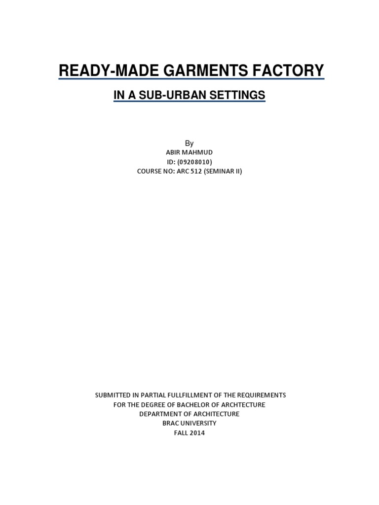 Garment Factory | PDF | Cotton | Employment