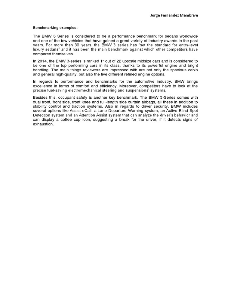 Benchmarking Examples | PDF