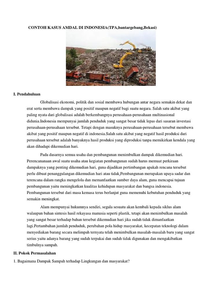 Contoh Kasus Amdal Di Indonesia | PDF