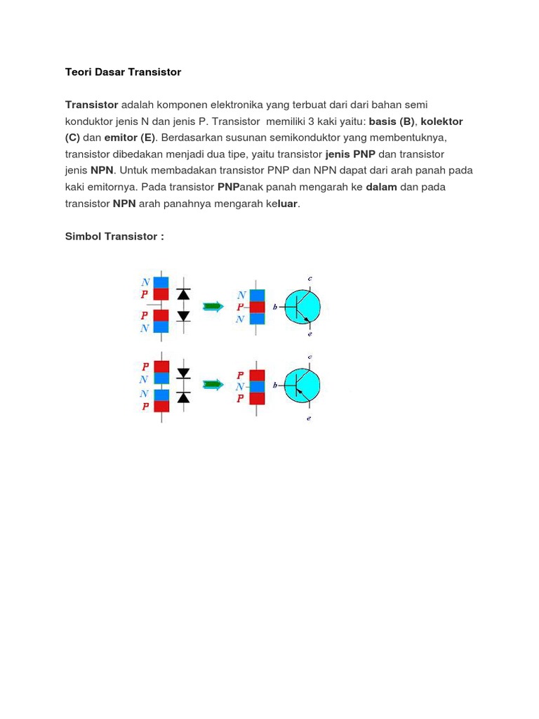 Teori Dasar Transistor | PDF